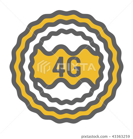 Unusual flat 4g logo icon with geometric design - Stock Illustration ...