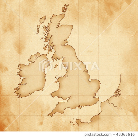 Hand drawn map old map texture - Stock Illustration [43365616] - PIXTA