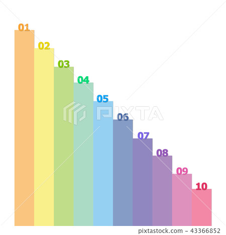 Infographics multicolor bar graph - Stock Illustration [43366852] - PIXTA