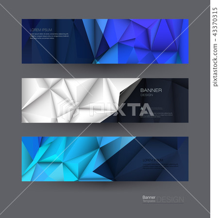 Vector polygon banner set. - Stock Illustration [43370315] - PIXTA