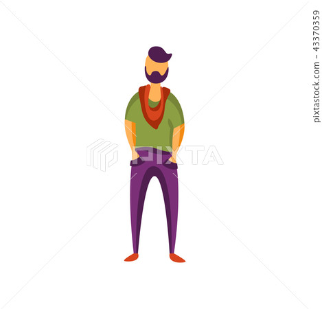Stylish young man in modern fashion clothes... - Stock Illustration ...