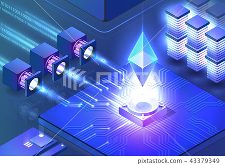 Data Processing. Vector Isometric Illustration. - Stock Illustration ...