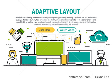 ADAPTIVE LAYOUT - template for site header - Stock Illustration ...