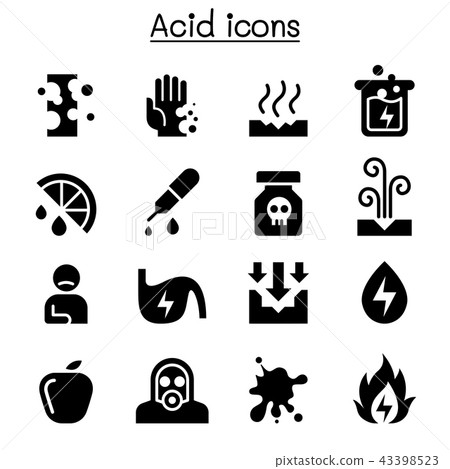 Acid icon set - Stock Illustration [43398523] - PIXTA