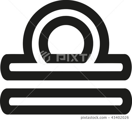 Libra zodiac sign outline - Stock Illustration [43402026] - PIXTA