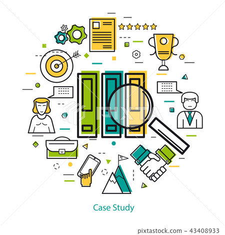 Line Art Concept - Case Study - Stock Illustration [43408933] - PIXTA