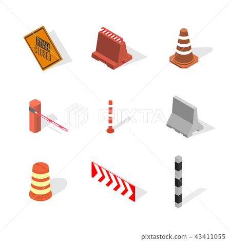 Under construction design elements in 3D, vector - Stock Illustration [43411055] - PIXTA