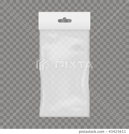Blank of transparent plastic pocket Vector - Stock Illustration ...