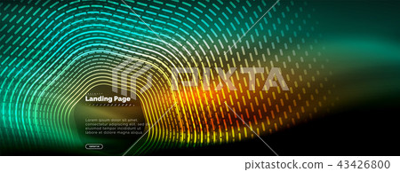 Neon glowing techno hexagon shape lines,... - Stock Illustration ...