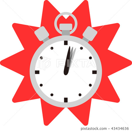 A stopwatch that runs out of time - Stock Illustration [43434636] - PIXTA