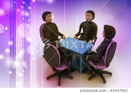 3d people in business meeting - Stock Illustration [43437801] - PIXTA