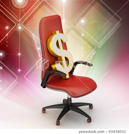 Dollar sign sitting the executive chair - Stock Illustration [43438032 ...