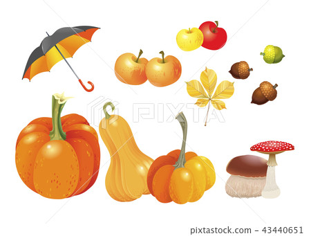 Set of autumn objects. - Stock Illustration [43440651] - PIXTA