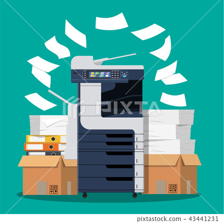 Office multifunction machine. - Stock Illustration [43441231] - PIXTA