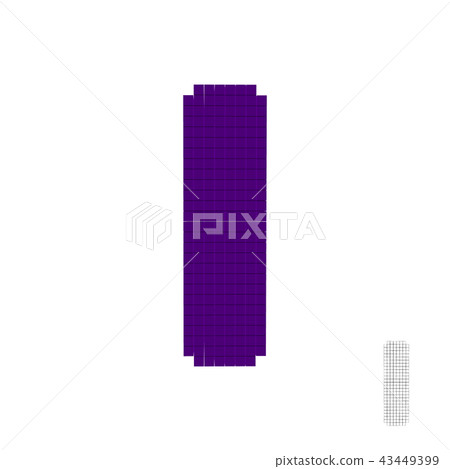 3d pixelated capital letter I. Vector illustration - Stock Illustration ...