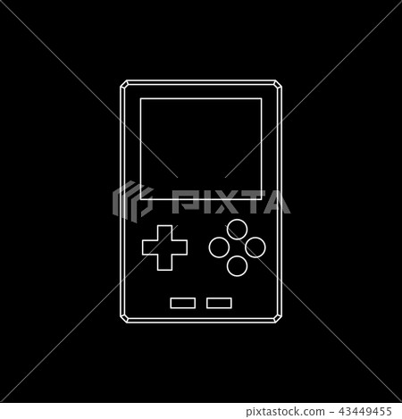 Video game console. Isolated on black background. - Stock Illustration ...
