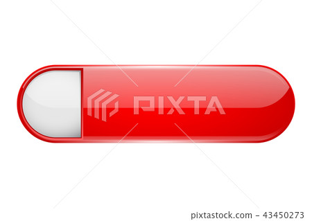 Red menu button with white tag. Oval glass 3d icon - Stock Illustration ...
