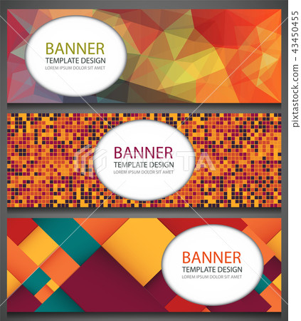 Abstract banners set with different patterns.... - Stock Illustration ...