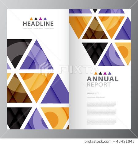 Annual business report colorful template - Stock Illustration [43451045 ...