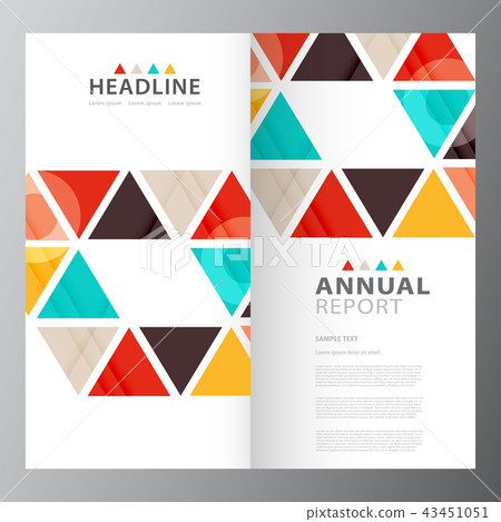 Annual business report colorful template - Stock Illustration [43451051 ...
