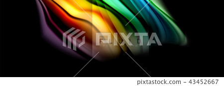 Rainbow fluid abstract shapes, liquid colors... - Stock Illustration ...