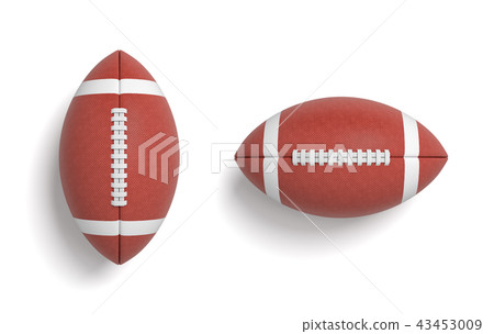 3d rendering of a two red oval balls for... - Stock Illustration ...