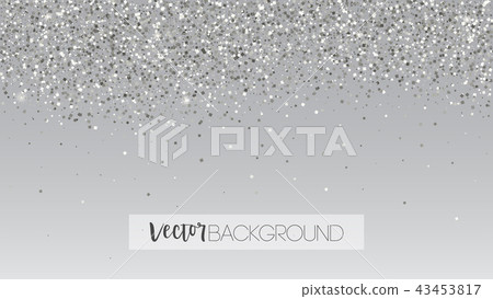 Silver glitter falling down. Shining sparkle - Stock Illustration ...