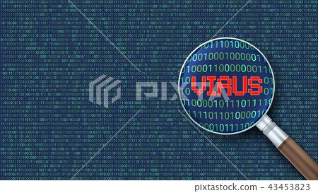 Virus detected alert message. Scanning and - Stock Illustration ...