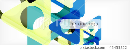 Circle and triangle abstract background - Stock Illustration [43455822 ...
