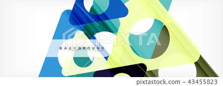 Circle and triangle abstract background-插圖素材 [43455823] - PIXTA圖庫