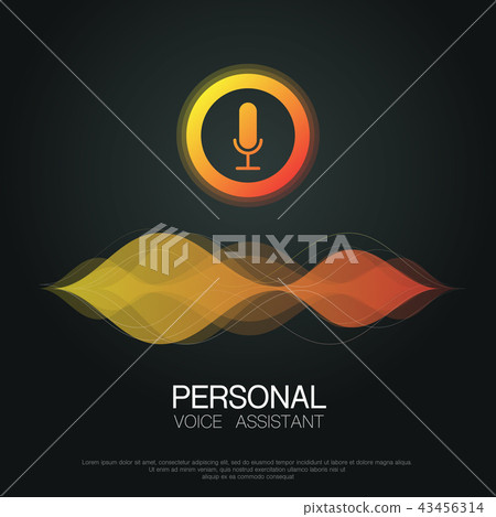 Voice assistant background - Stock Illustration [43456314] - PIXTA