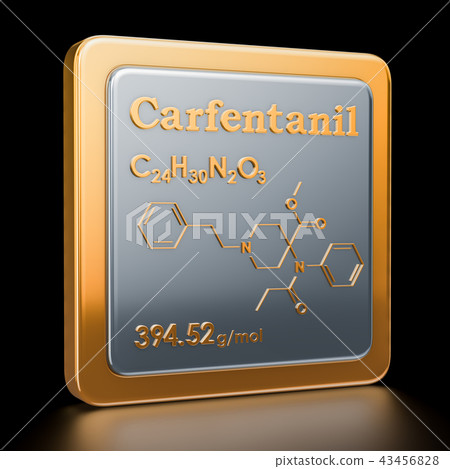 Carfentanil or carfentanyl. Icon, chemical formula - Stock Illustration ...