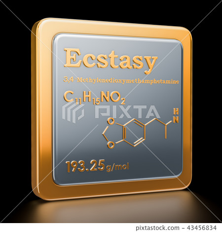 Ecstasy (MDMA). Icon, chemical formula - Stock Illustration [43456834 ...