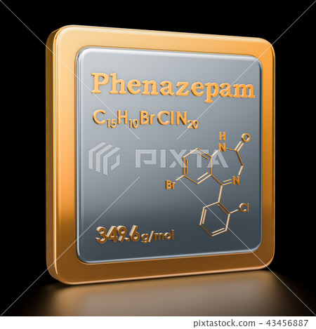 Phenazepam. Icon, chemical formula - Stock Illustration [43456887] - PIXTA