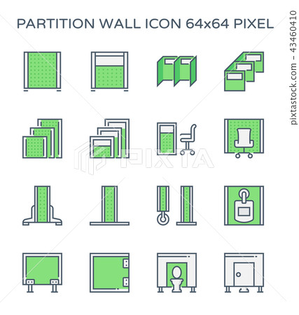 partition wall icon-插圖素材 [43460410] - PIXTA圖庫
