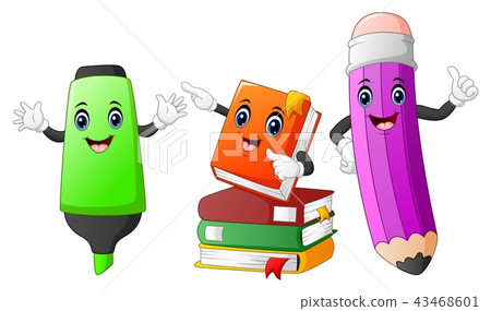 Cute stationery cartoon - Stock Illustration [43468601] - PIXTA