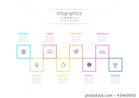 Infographic design elements with 8 options. - Stock Illustration ...