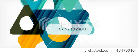 Circle and triangle abstract background - Stock Illustration [43476016 ...