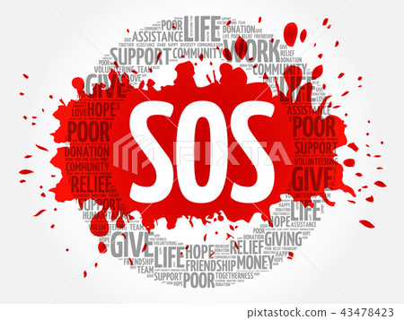 SOS word cloud collage - Stock Illustration [43478423] - PIXTA