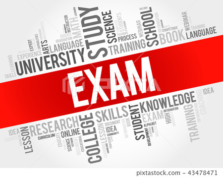 EXAM word cloud collage - Stock Illustration [43478471] - PIXTA