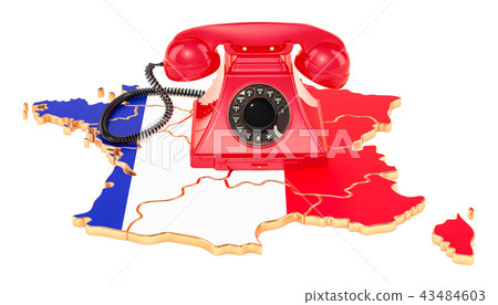Communication services in France, 3D rendering - Stock Illustration ...