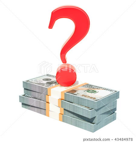 Financial question concept, 3D rendering - Stock Illustration [43484978 ...