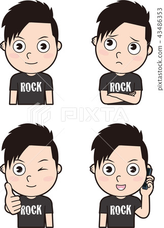 Rock boys 5 - Stock Illustration [43486353] - PIXTA