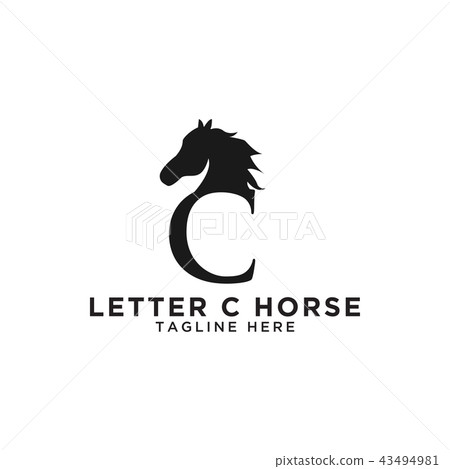 Letter C and horse logo design template - Stock Illustration [43494981 ...
