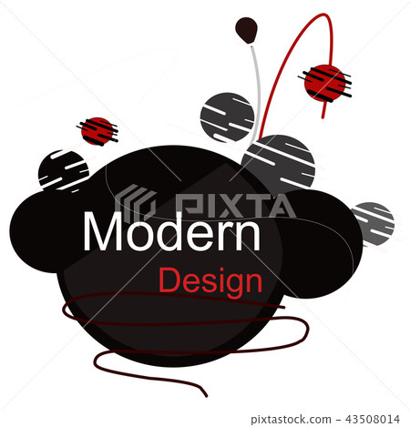 Circle black and red graphic design,Or abstract ci - Stock Illustration ...