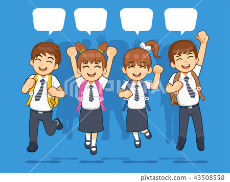 Student group ready to start course in class. - Stock Illustration ...