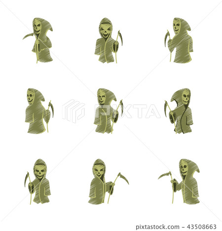 assembly flat shading style icon halloween... - Stock Illustration ...