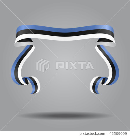 Estonian flag wavy ribon background. Vector... - Stock Illustration ...