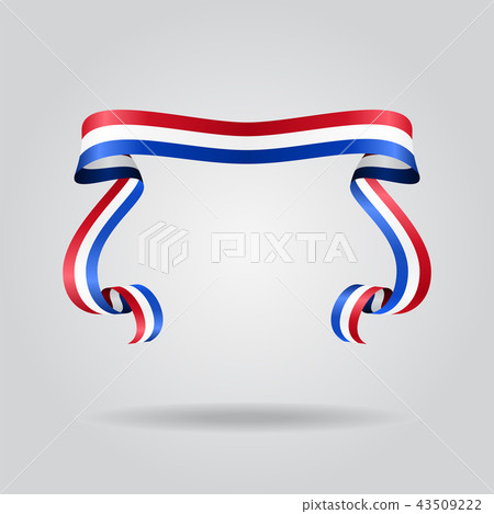 Dutch flag wavy ribon background. Vector... - Stock Illustration ...