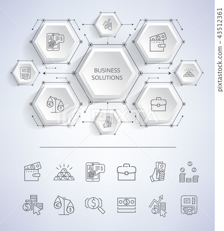 Business Solutions Infographic Vector Illustration - Stock Illustration ...